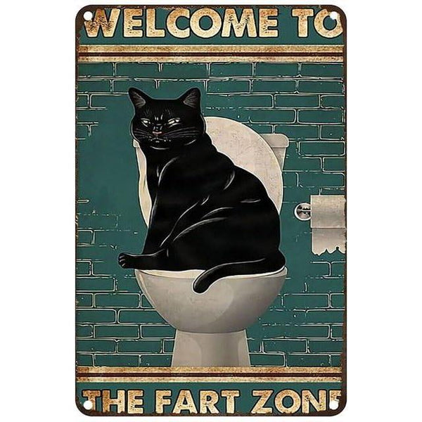 Welcome to the Fart Zone Metal Sign - Far Kew Emporium