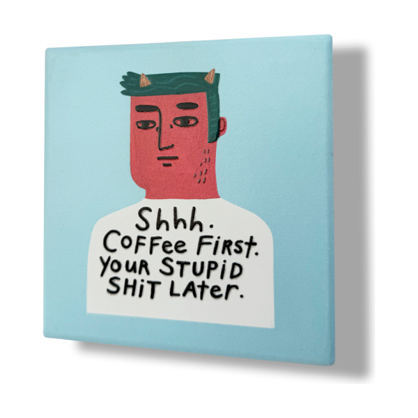 Tired. Grumpy. Leave Me The Fuck Alone Deluxe Ceramic Coaster - Far Kew ...