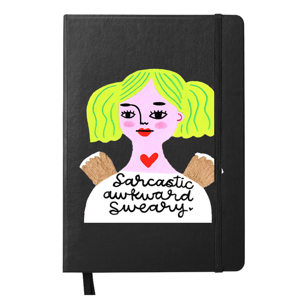 Sarcastic, Awkward, Sweary Grumpy Angel Notebook - Far Kew Emporium