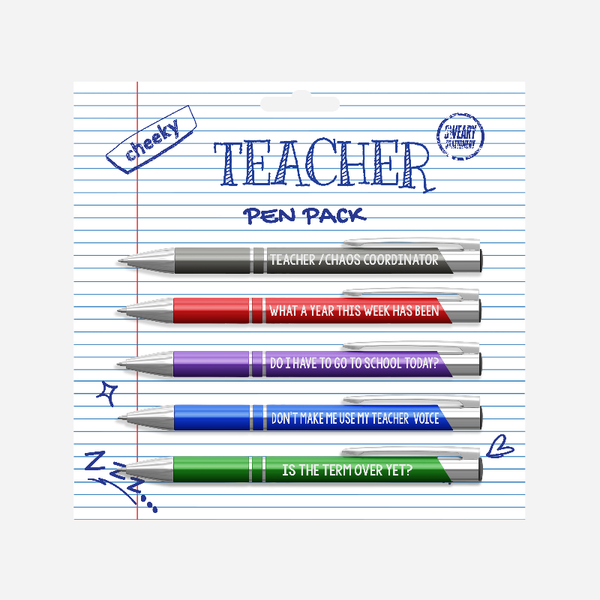 Cheeky Teacher Pen Pack - Far Kew Emporium